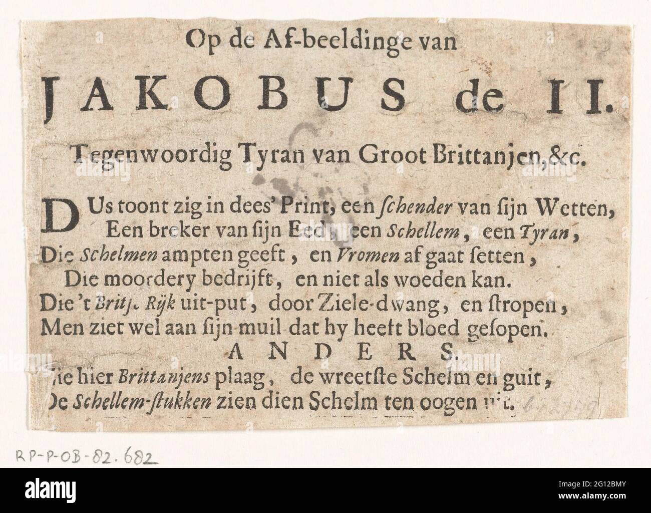 Fresh on King Jacobus II of England, ca. 1688-1689; On the AF image of ...