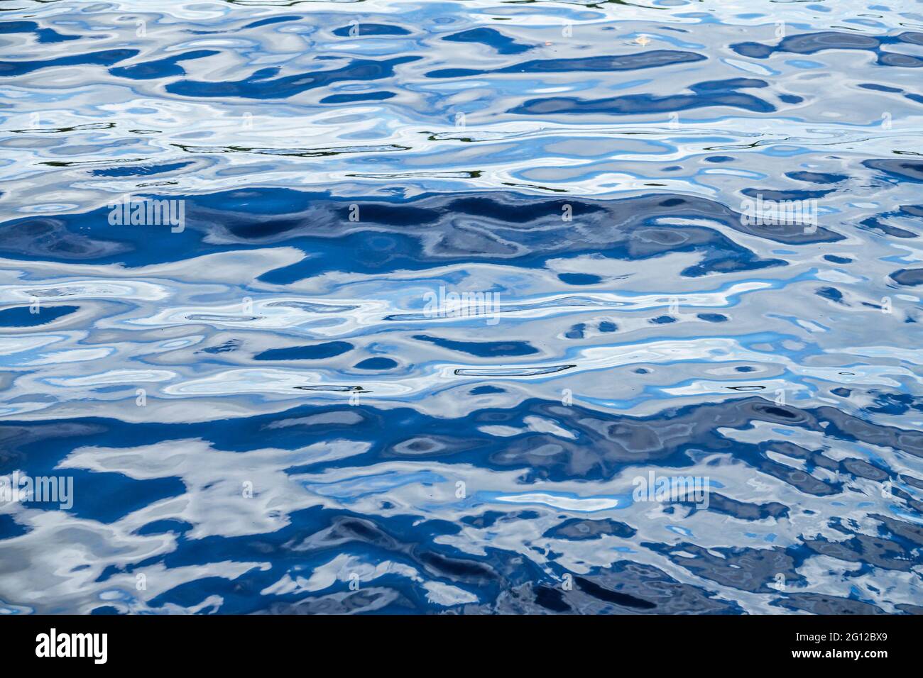 Florida FL Saint St. Lucie River water surface small waves ripples blue ...