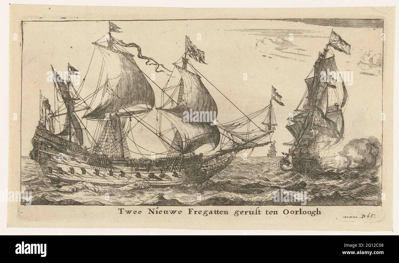 Two Dutch frigates; Two new frigates, reassured at an earlock, against ...