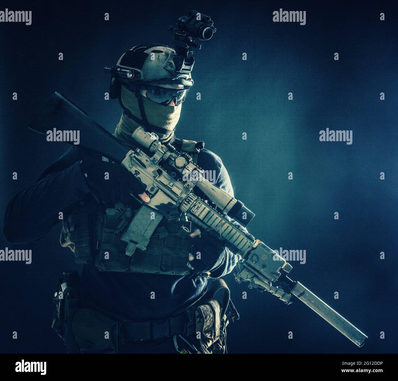 Army special operations soldier, counter-terrorist crew sniper ...