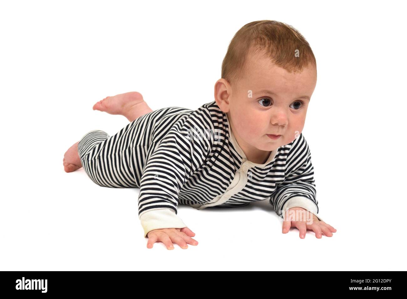 Crawling baby front view isolated Cut Out Stock Images & Pictures - Alamy