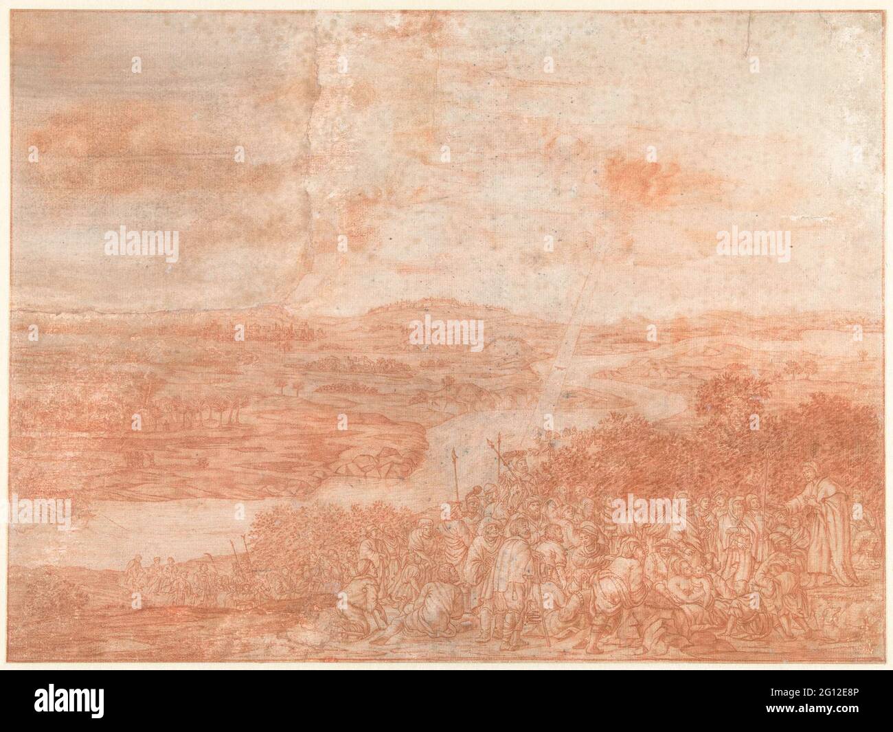 The Mountain Speech (?). Preaching Christ in a landscape. Design for a ...