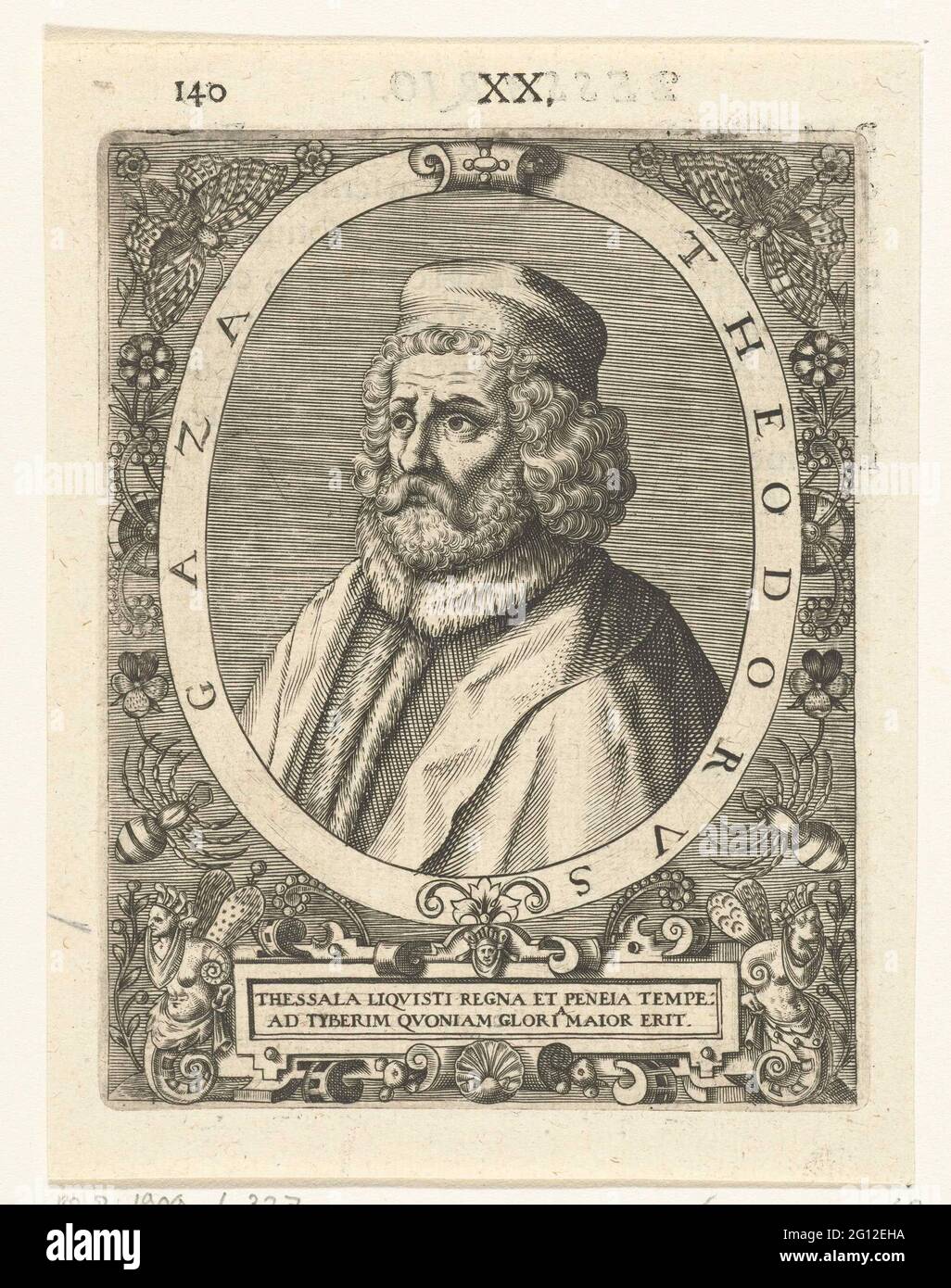 Portrait of theodorus gaza. Portrait of the Greek scholar Theodorus ...
