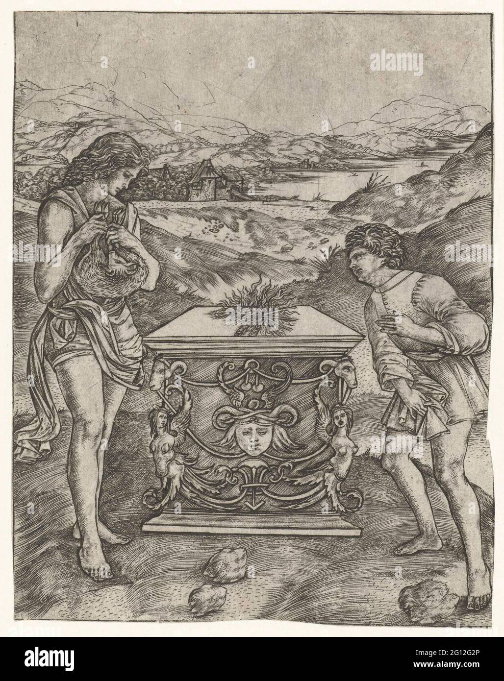 Abel offering lamb to god hi-res stock photography and images - Alamy