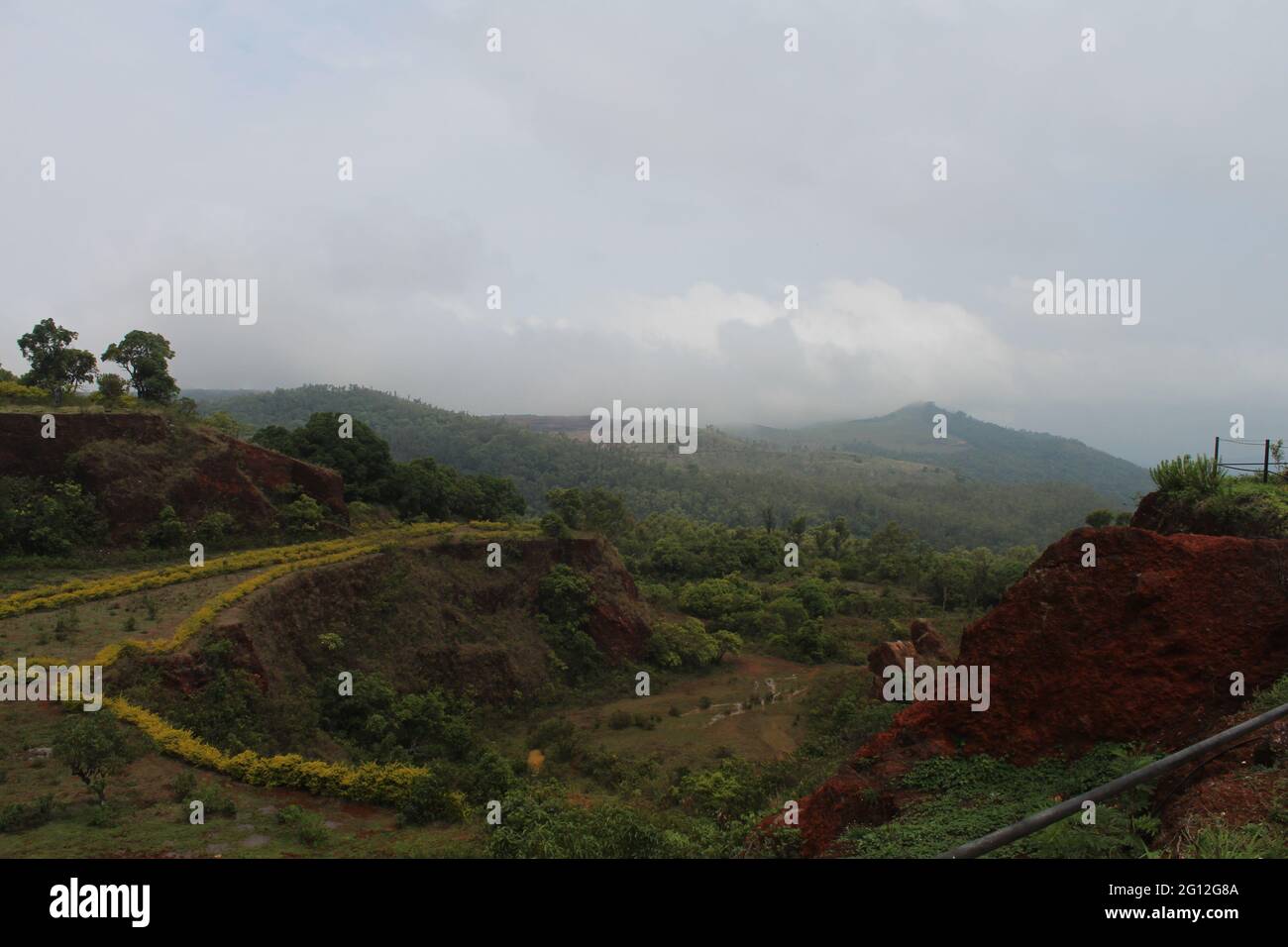 Mullayanagiri - highest peak in Karnataka state in India Stock Photo ...