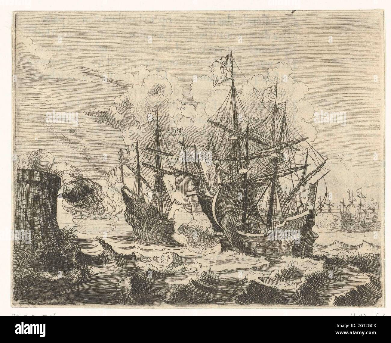 Sea battle at Gibraltar on April 25, 1607. The sea battle at Gibraltar ...