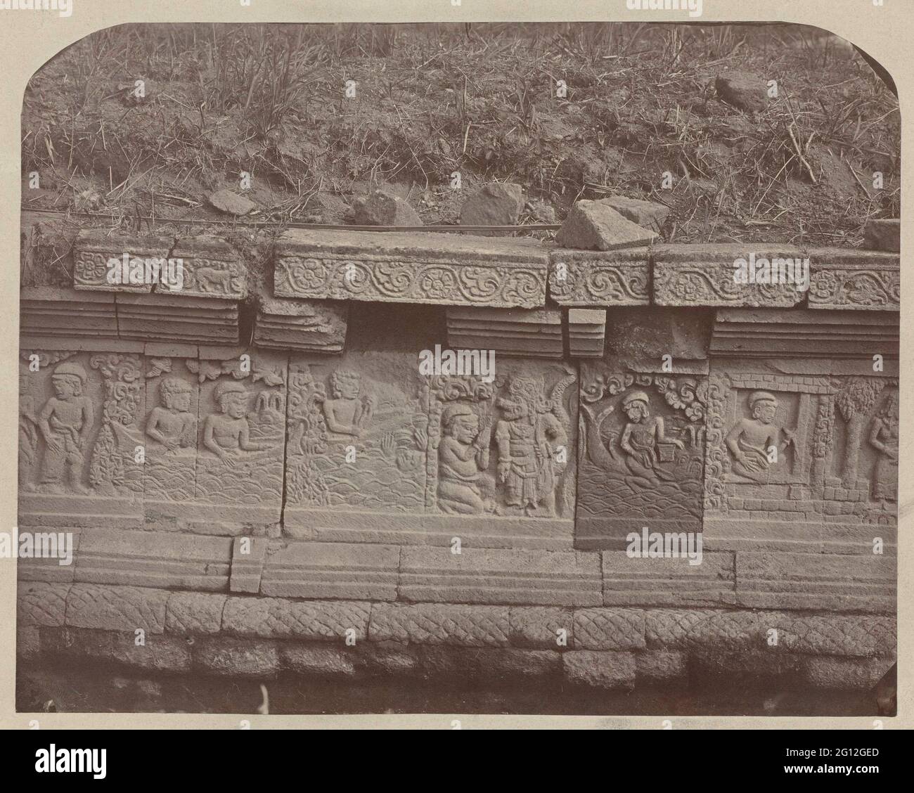 Bas Reliof on the Pendopo pedestal on the east side of Candi Panataran ...