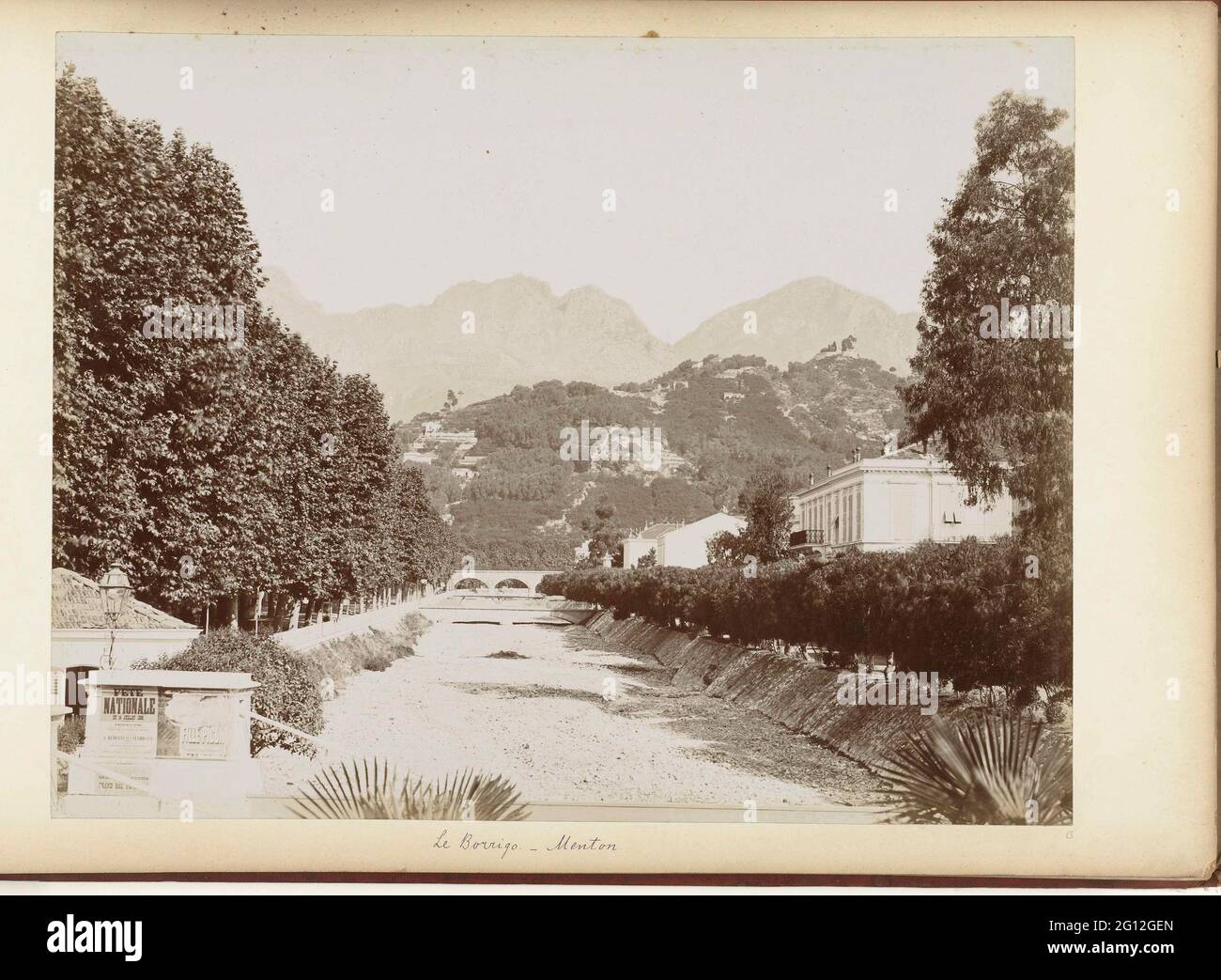 Dewiring river in the Borrigo valley at Menton; Le Borrigo Menton. A ...