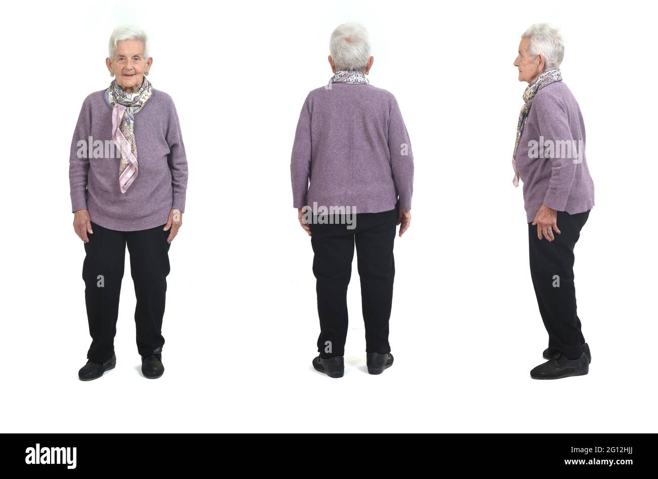 Mature woman rear view Cut Out Stock Images & Pictures - Alamy