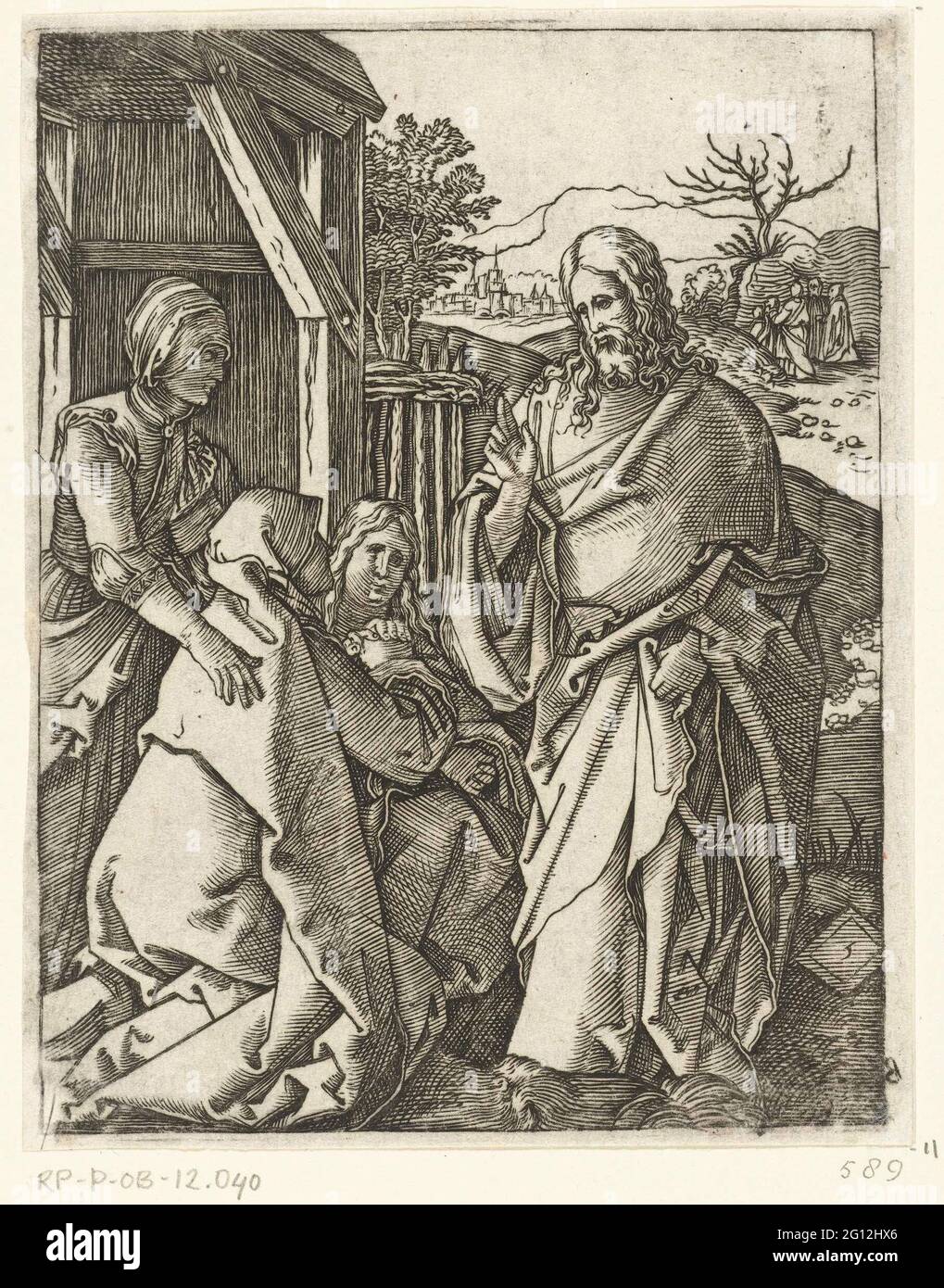 Christ says goodbye to his mother; Passion of Christ Stock Photo - Alamy