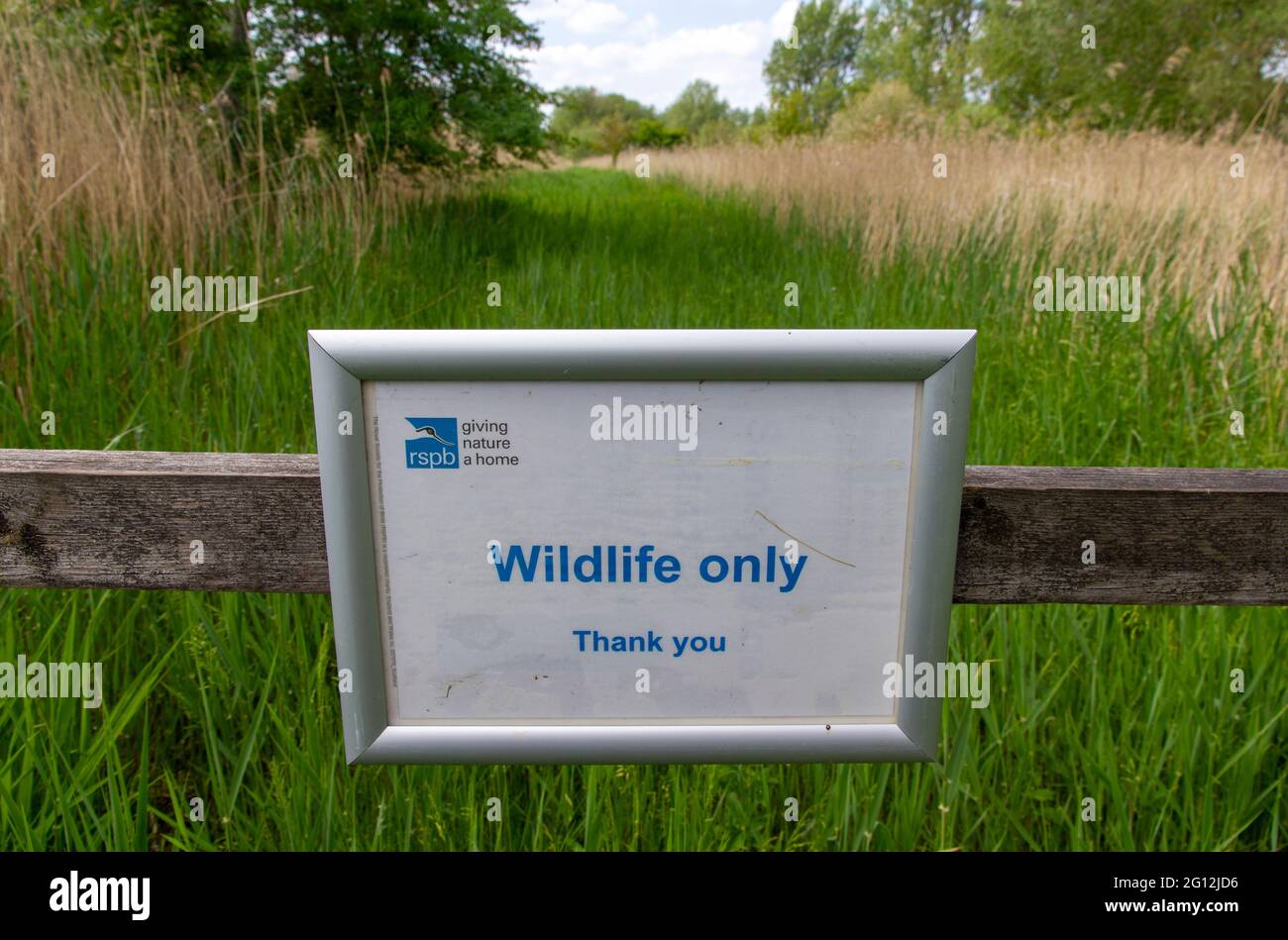 RSPB Wildlife Only sign Stock Photo - Alamy