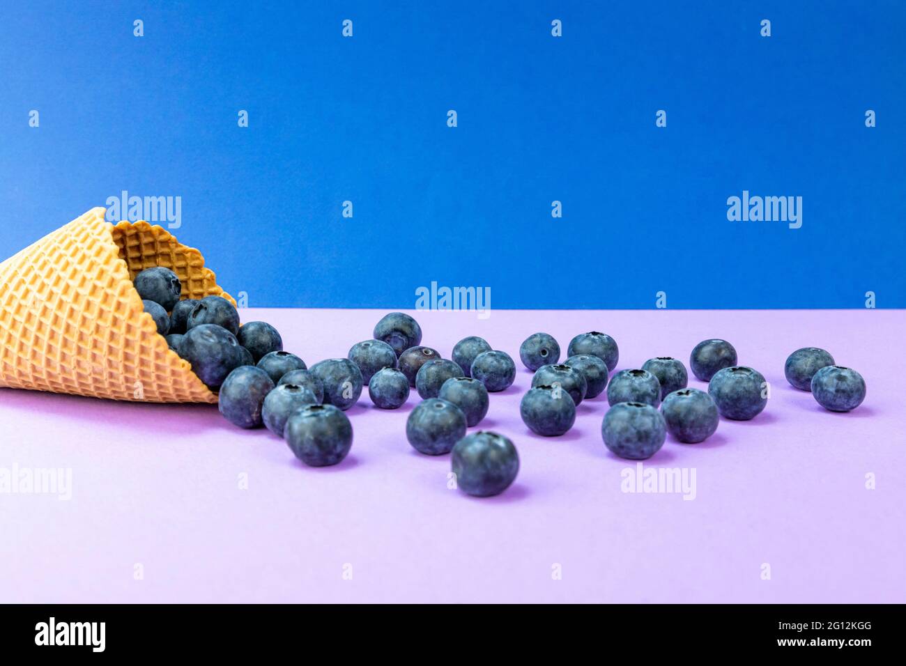 Blueberry ice cream cone hi-res stock photography and images - Alamy