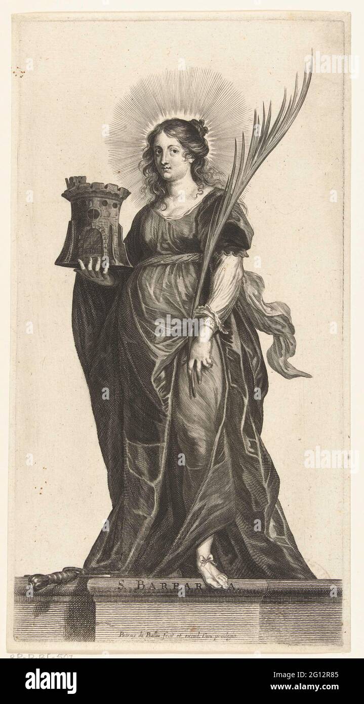 Saint Barbara with tower; S. Barbara Stock Photo - Alamy