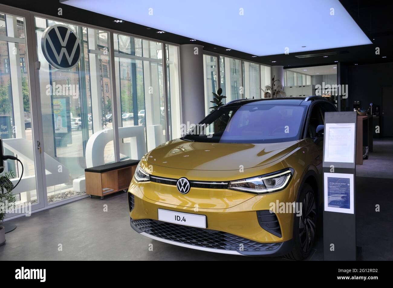 Copenhagen, Denmark. 04 June 2021,VW city studio German auto VW ID.4 ...