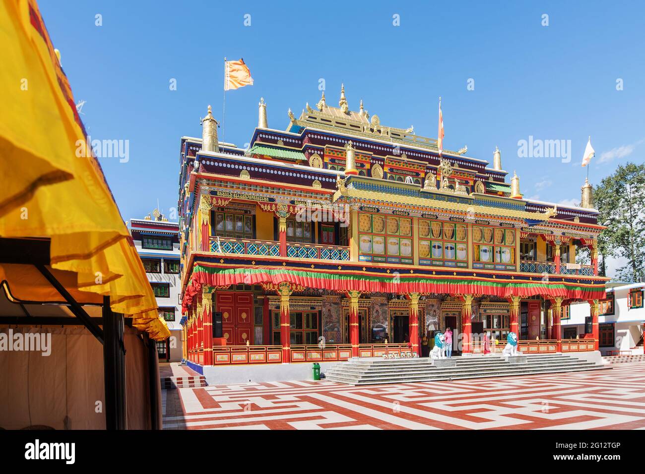 Beautiful and very colourful Monastery of Rabangla - called Ralong ...
