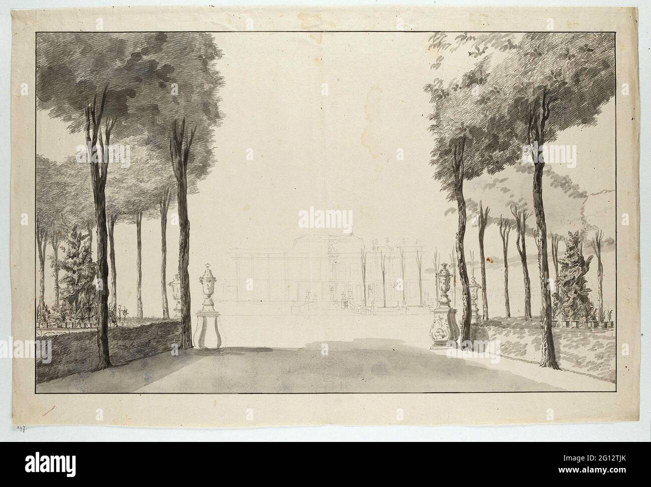 Country house in Batavia. View of a large country house in Batavia from ...