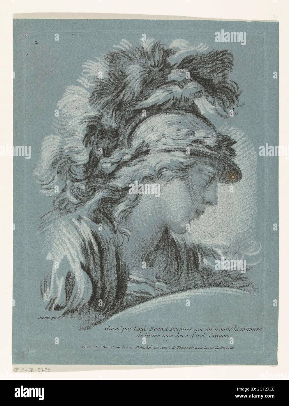 Bust of Minerva; Tête de Minerve. Bust from Minerva, right, with a ...
