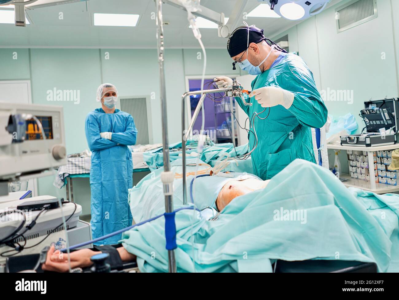 Handsome neurosurgery hard working in professional hospital. Male ...