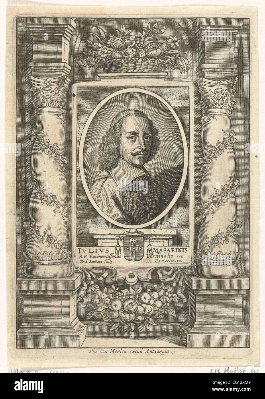 Portrait of Cardinal Mazarin; Portraits of Staatslieden. Portrait in an ...