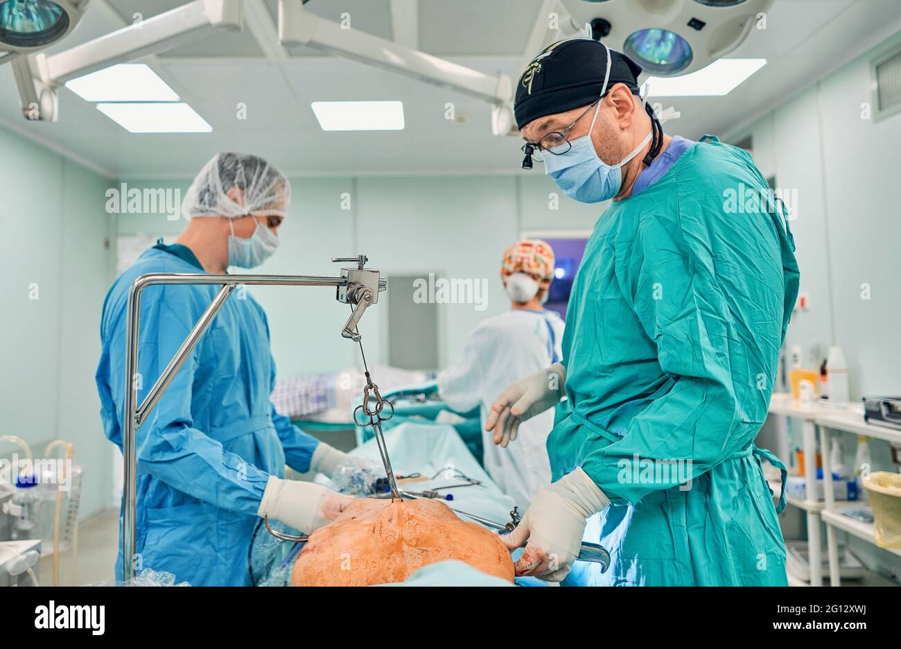 Handsome neurosurgery hard working in professional hospital. Male ...