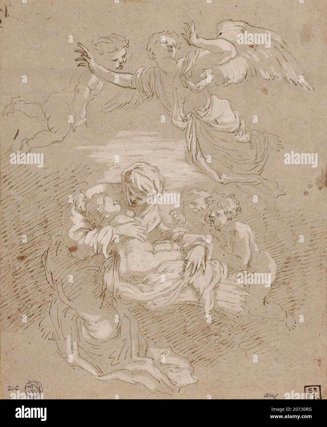 Madonna and child with an angel hi-res stock photography and images - Alamy