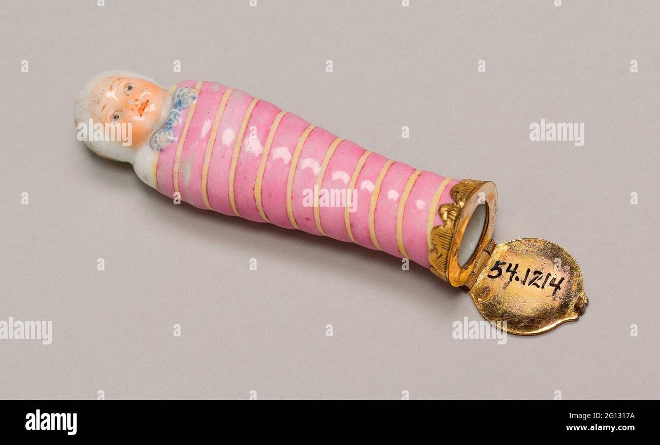 Hard paste porcelain polychrome enamels and gold mounts hi-res stock ...