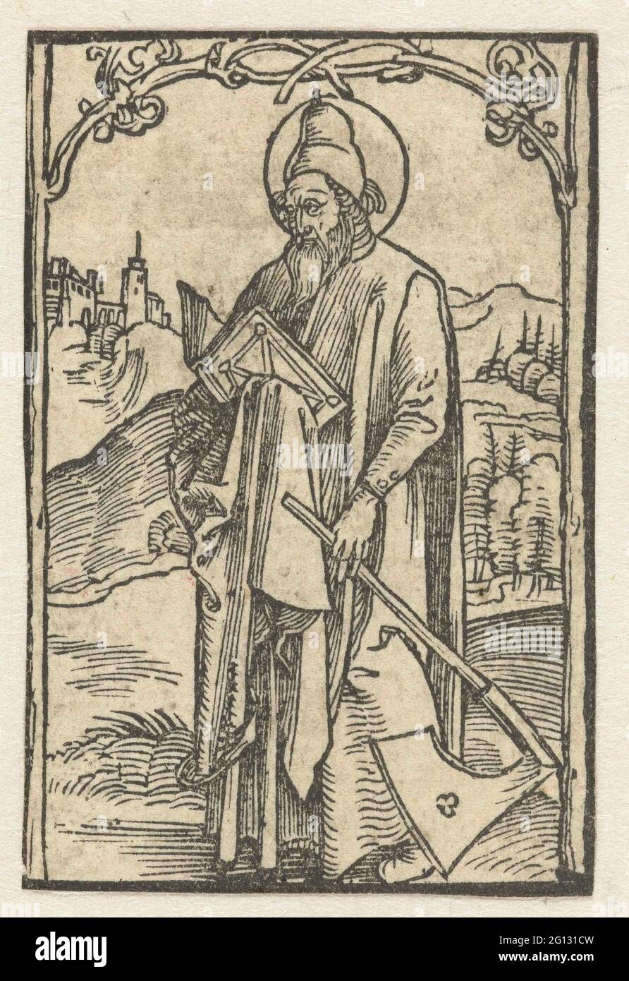 Apostle Matthias. The Apostle Matthias with an ax and a book Stock ...