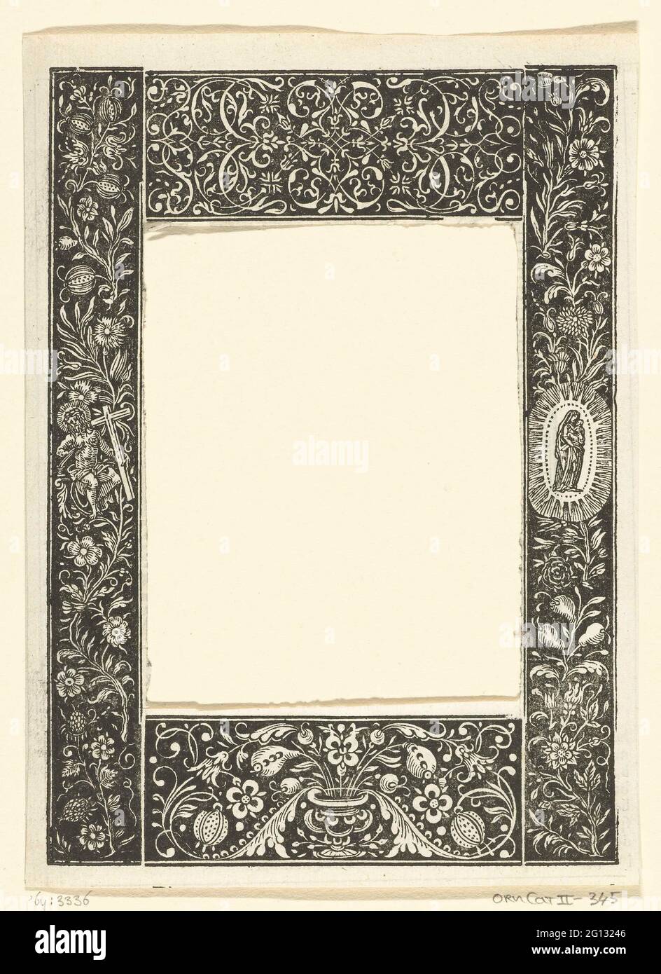 Frame consisting of two vertical panels and two Frisians; Lists with ...