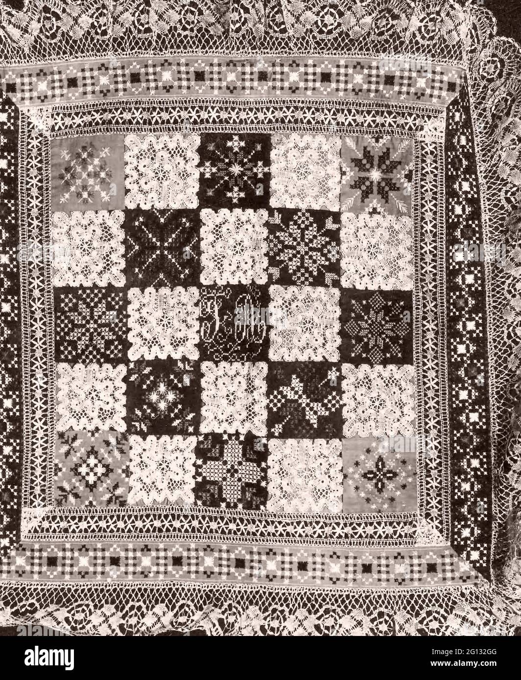 Embroidered with cotton in cross stitches hi-res stock photography and ...