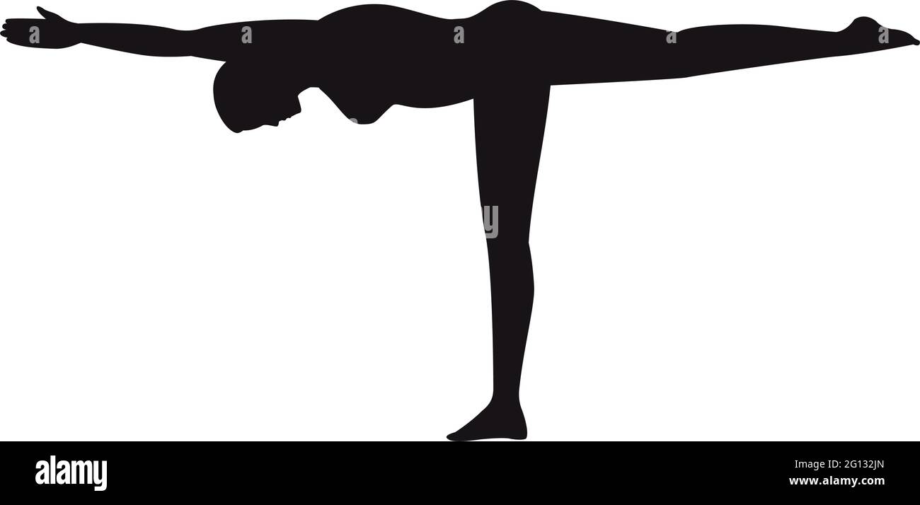 balancing yoga pose Stock Vector Image & Art - Alamy