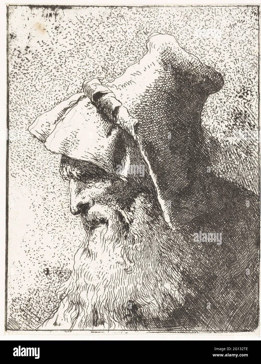 Man with beard and hat; Collection of heads; Raccolta di test Stock ...