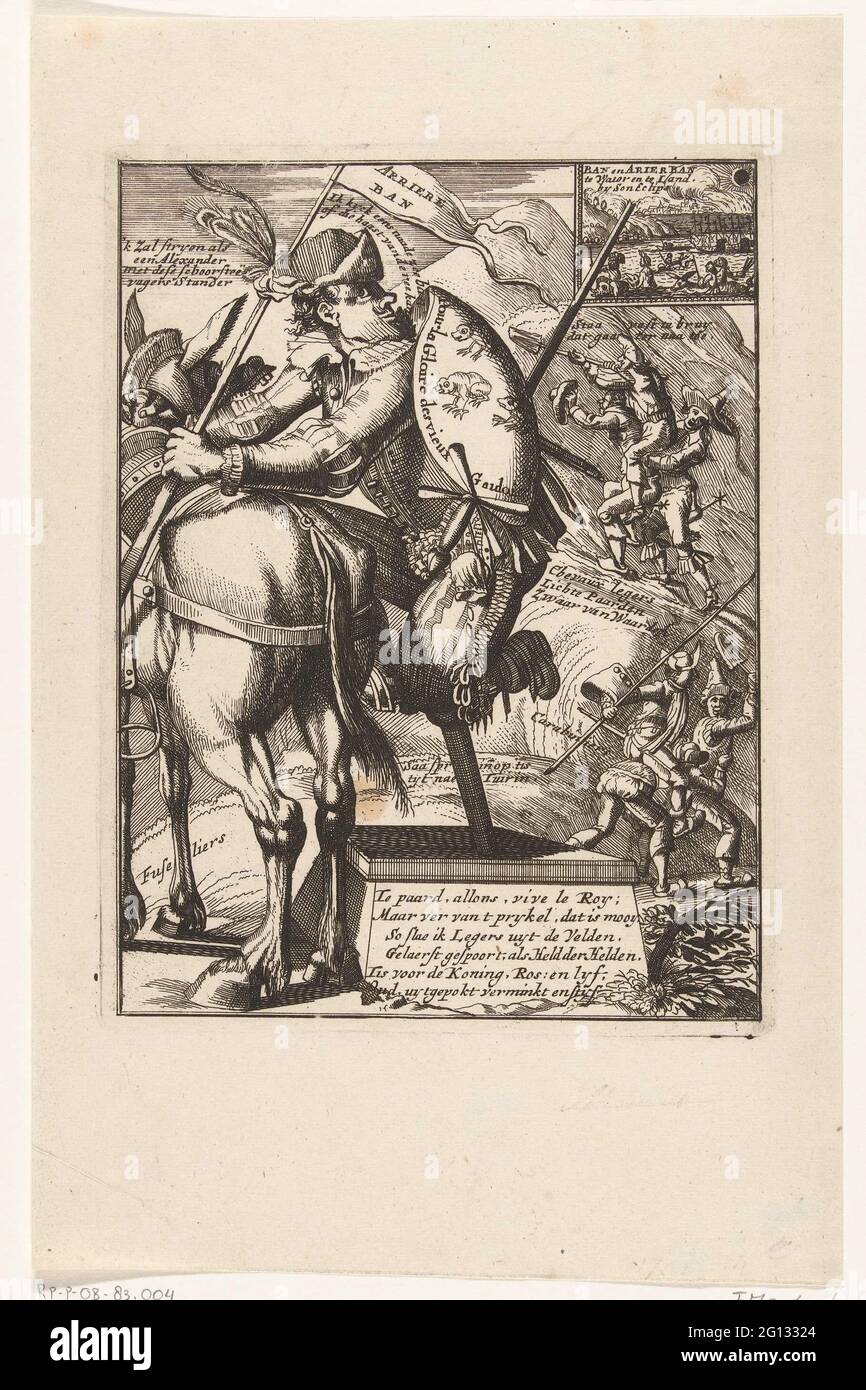 Cartoon on the electoral frost of Bavaria, 1706; Royal Almanach from ...