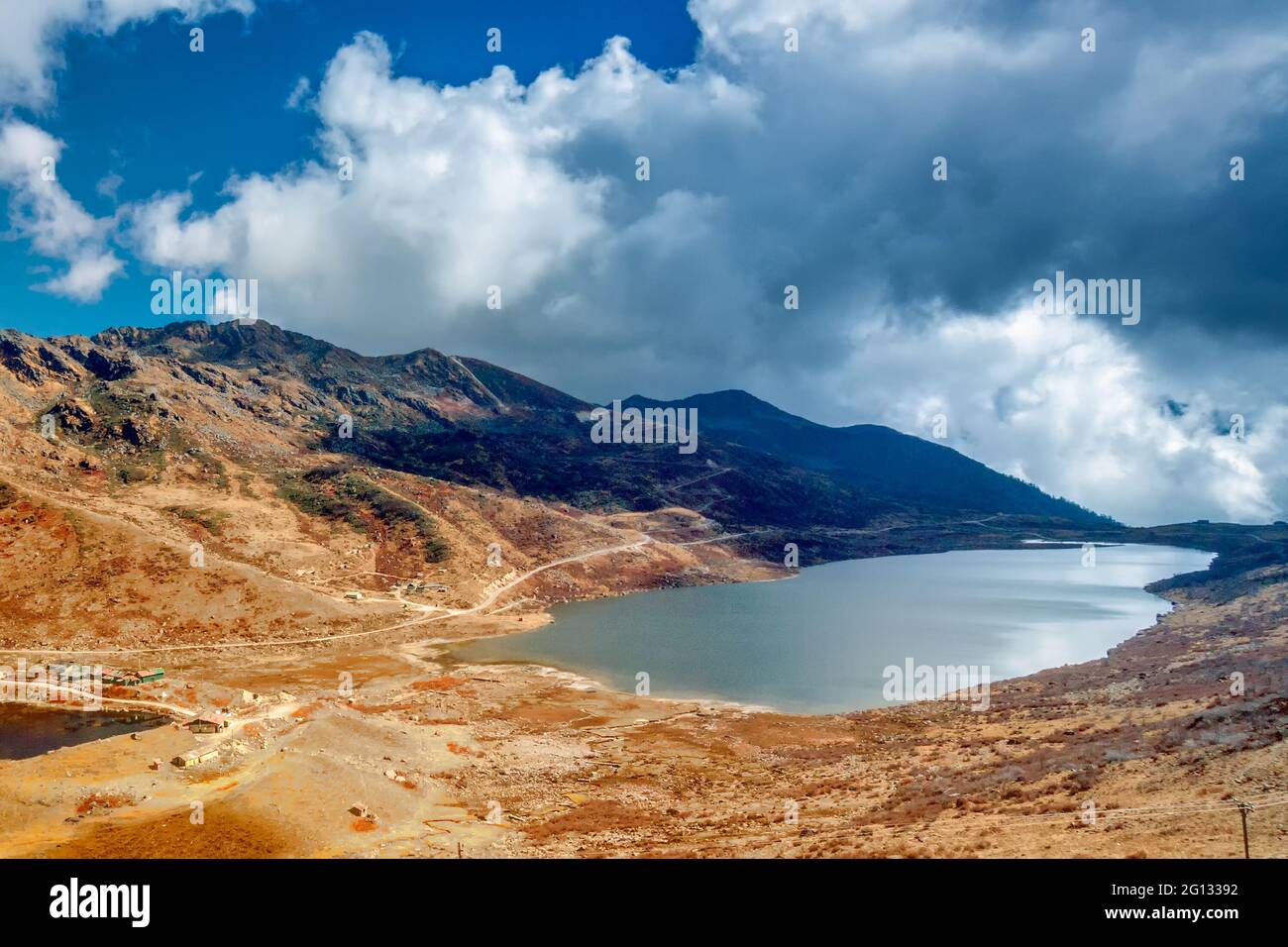 Elephant Lake, named due to it's shape as a lying elephant, remote high ...