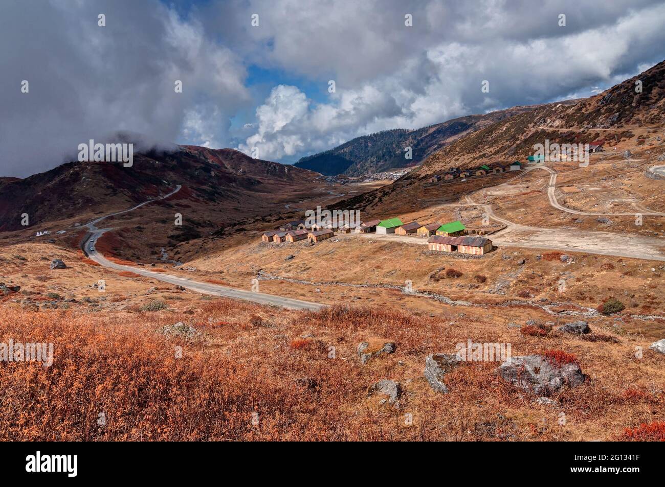 Top view of Kupup Valley, at about 13000 feet high from sea level ...