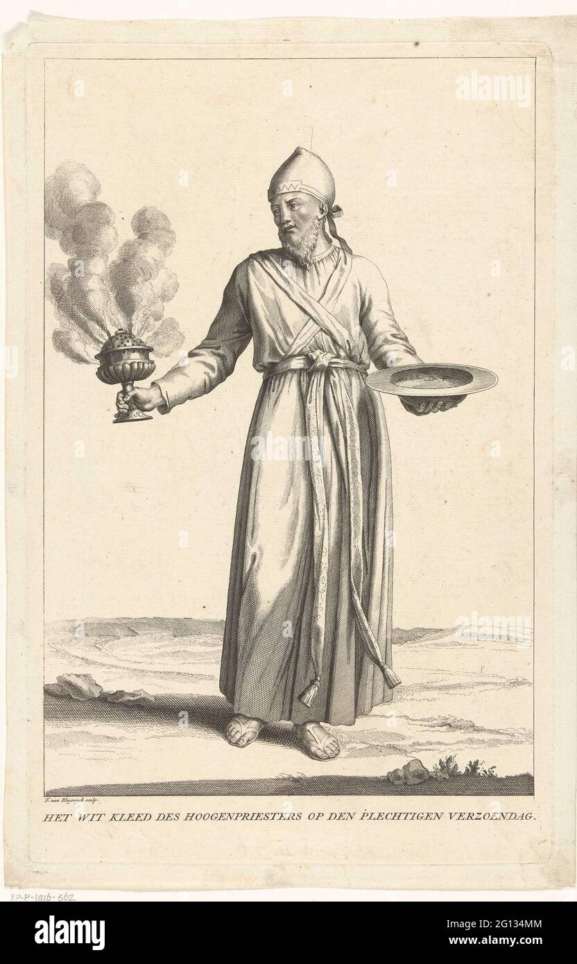 High priest in white liturgical clothing belonging to the Great Days ...