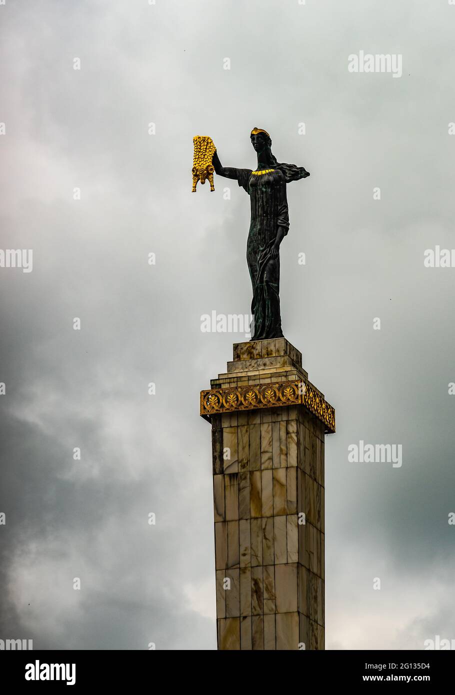 22 MAY 2021, BATUMI, GEORGIA: Famous Medea statue in the Old town of ...