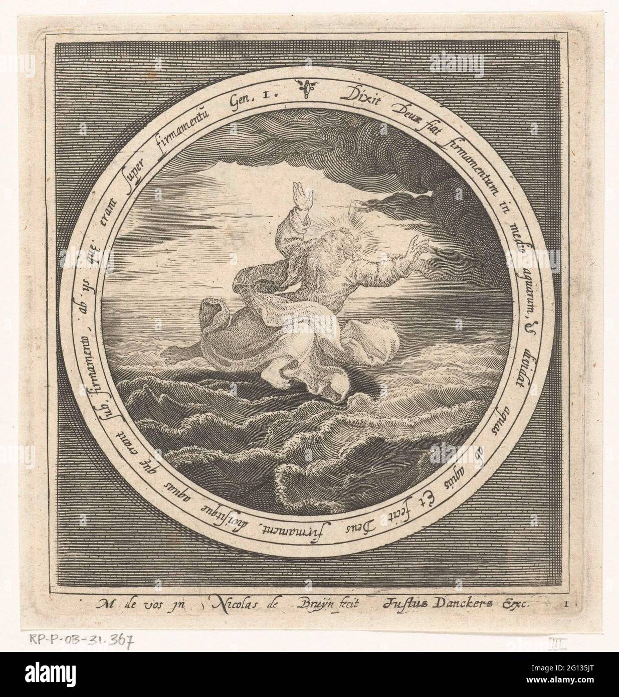 Second Day of Creation: God separates the water masses in heaven and ...