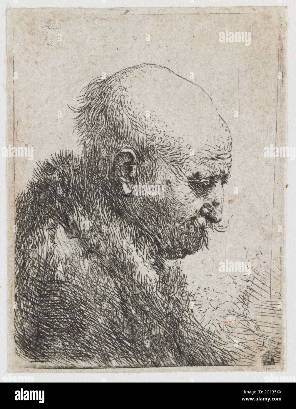 Bald man: profile to the right; Rembrandt's father Stock Photo - Alamy