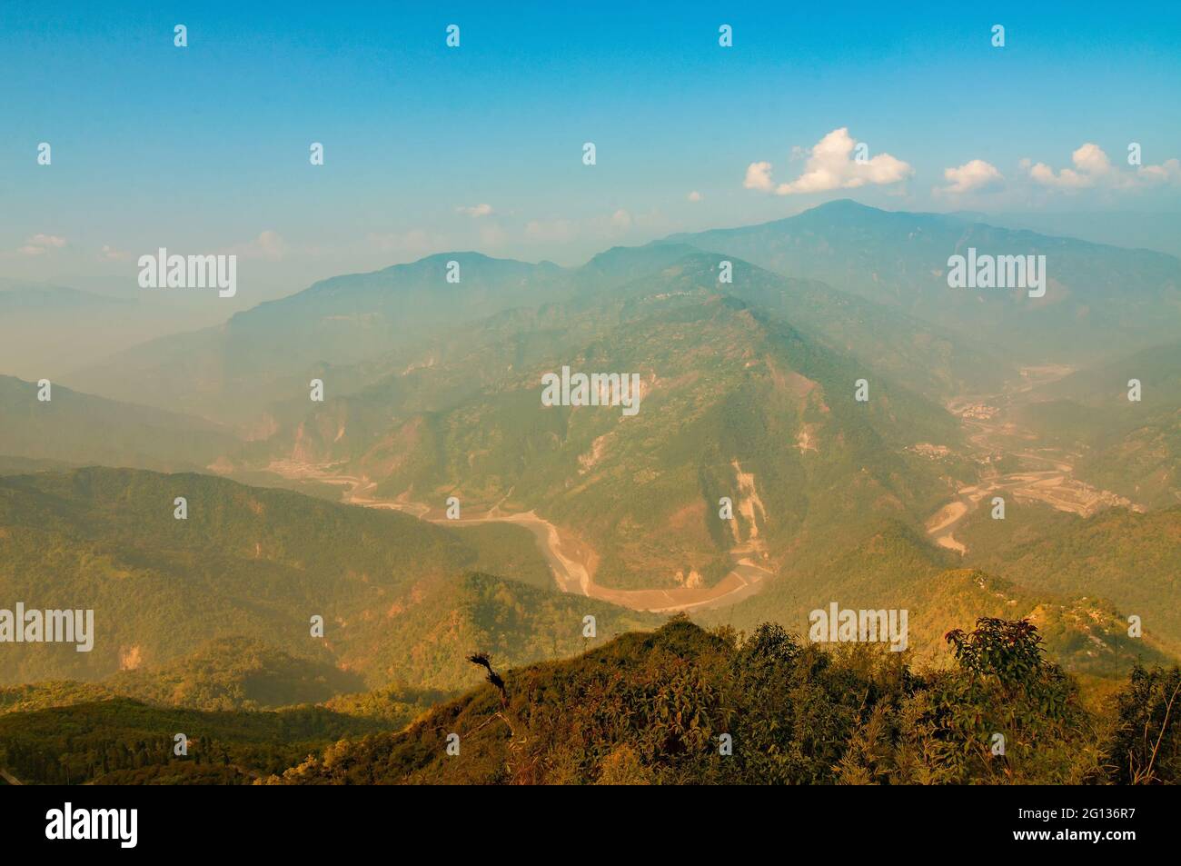 Ramitey view point-Sikkim, India. From this view point, twists and ...