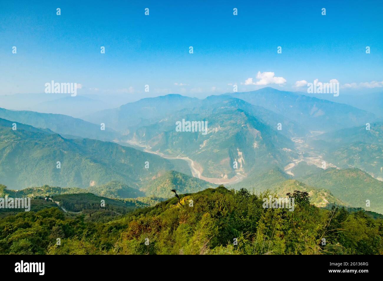Ramitey view point-Sikkim, India. From this view point, twists and ...