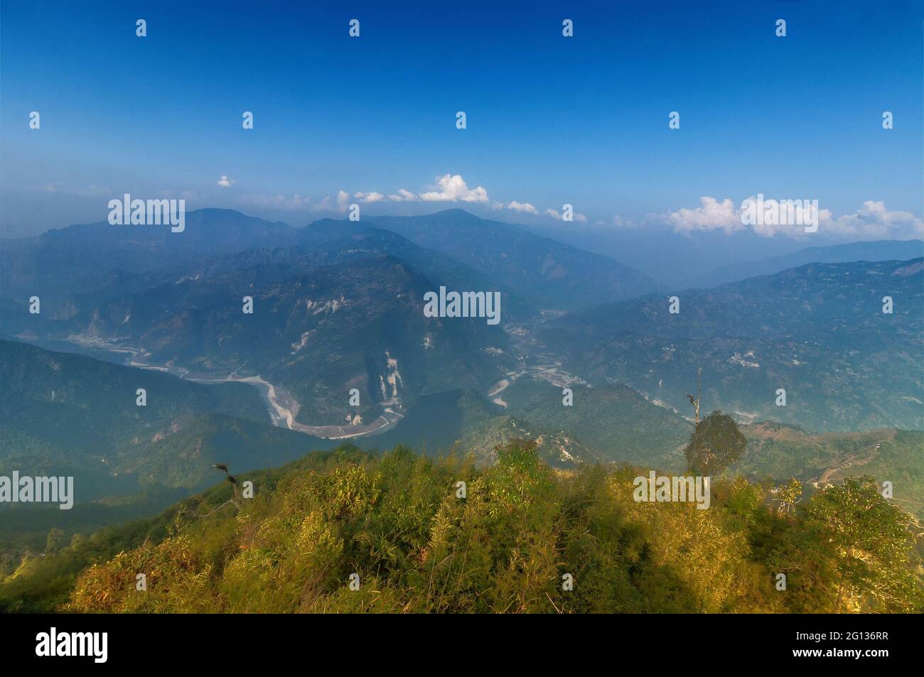 Ramitey view point-Sikkim, India. From this view point, twists and ...