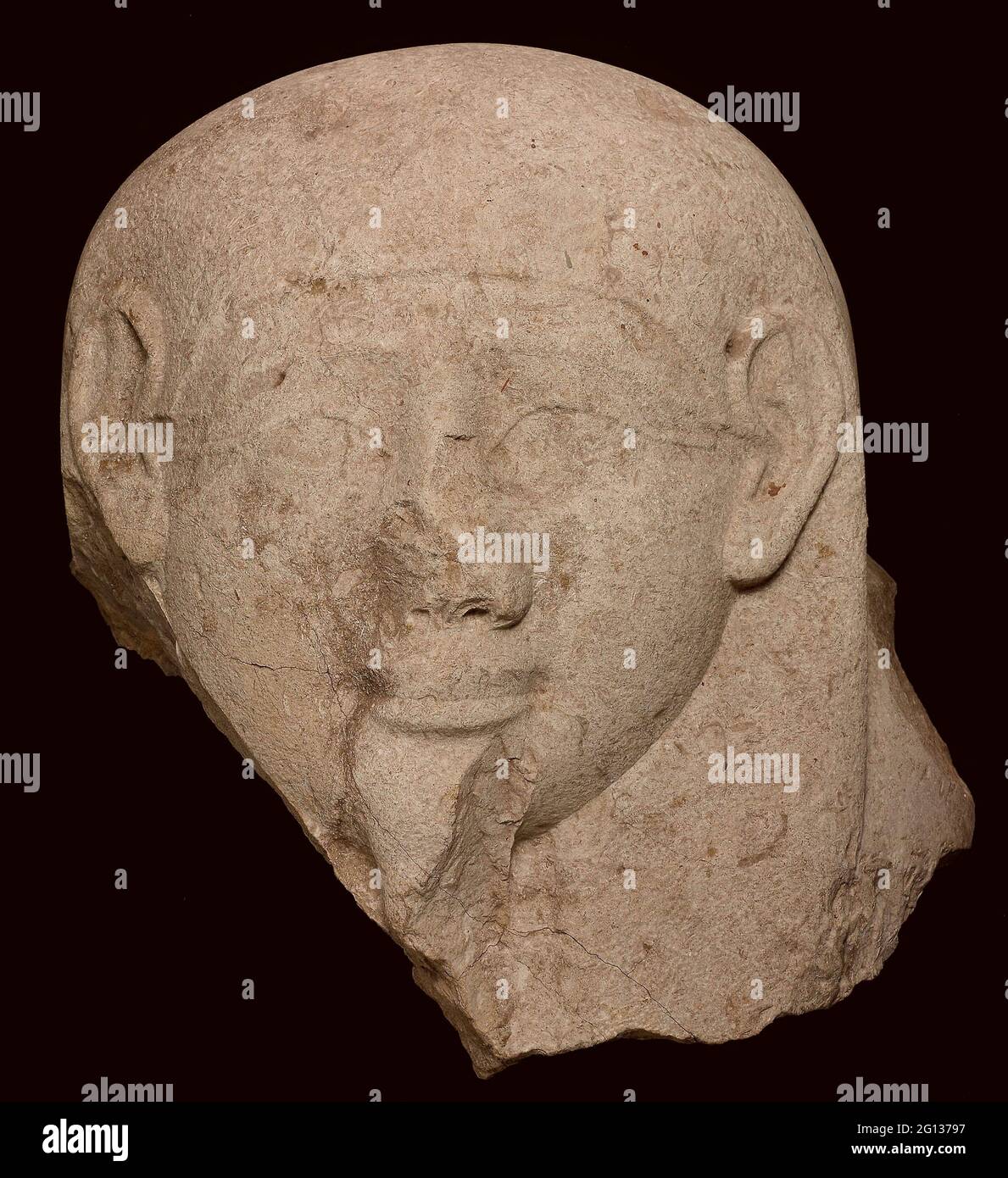 Author: Ancient Egyptian. Head from an Anthropoid Sarcophagus - Late ...