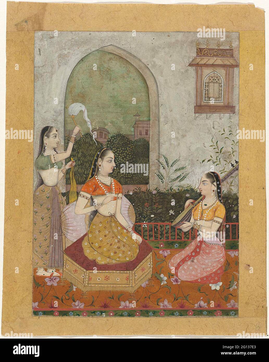 Princess and two servants Stock Photo - Alamy