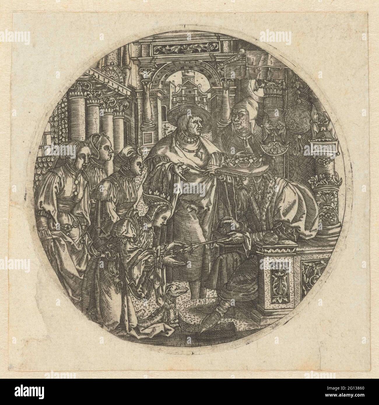 Esther for Ahasverus. Print of silver plate, Recto (2 Stock Photo - Alamy