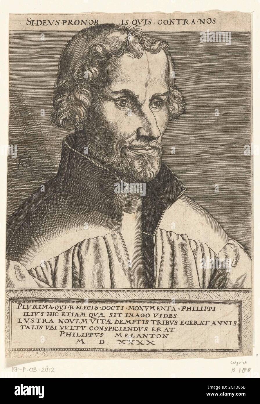 Portrait of Philipp Melanchthon. Bust from the German Humanist Philipp ...