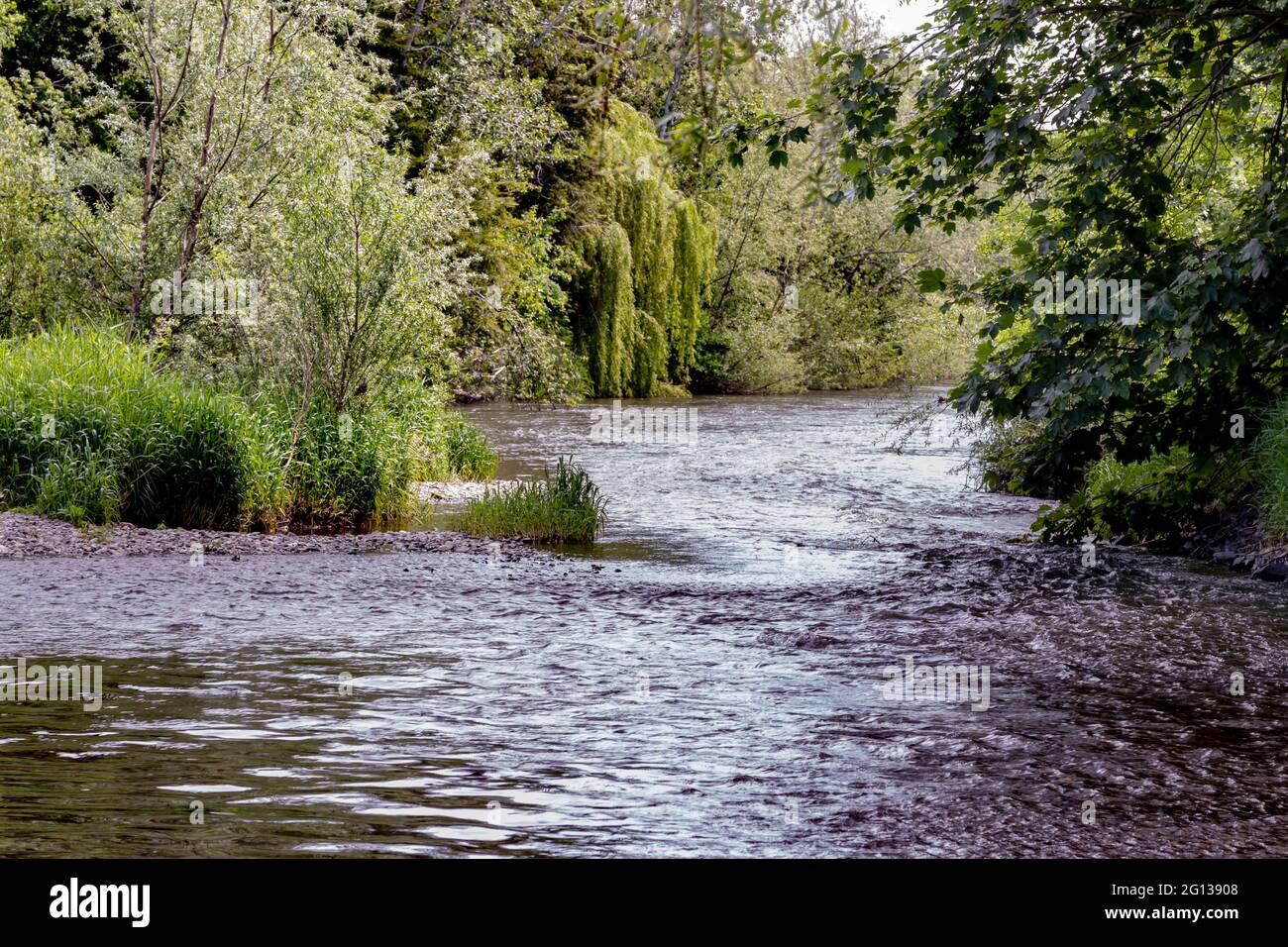 A view of the River Teme, Tenbury Wells, Worcestershire UK Stock Photo ...
