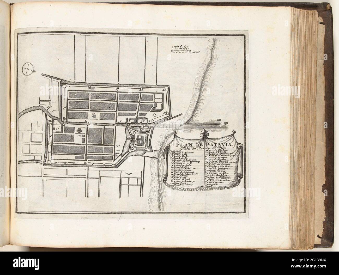 Map of Batavia, ca. 1693-1696; Plan the Batavia; Les Forces de l'Europe ...