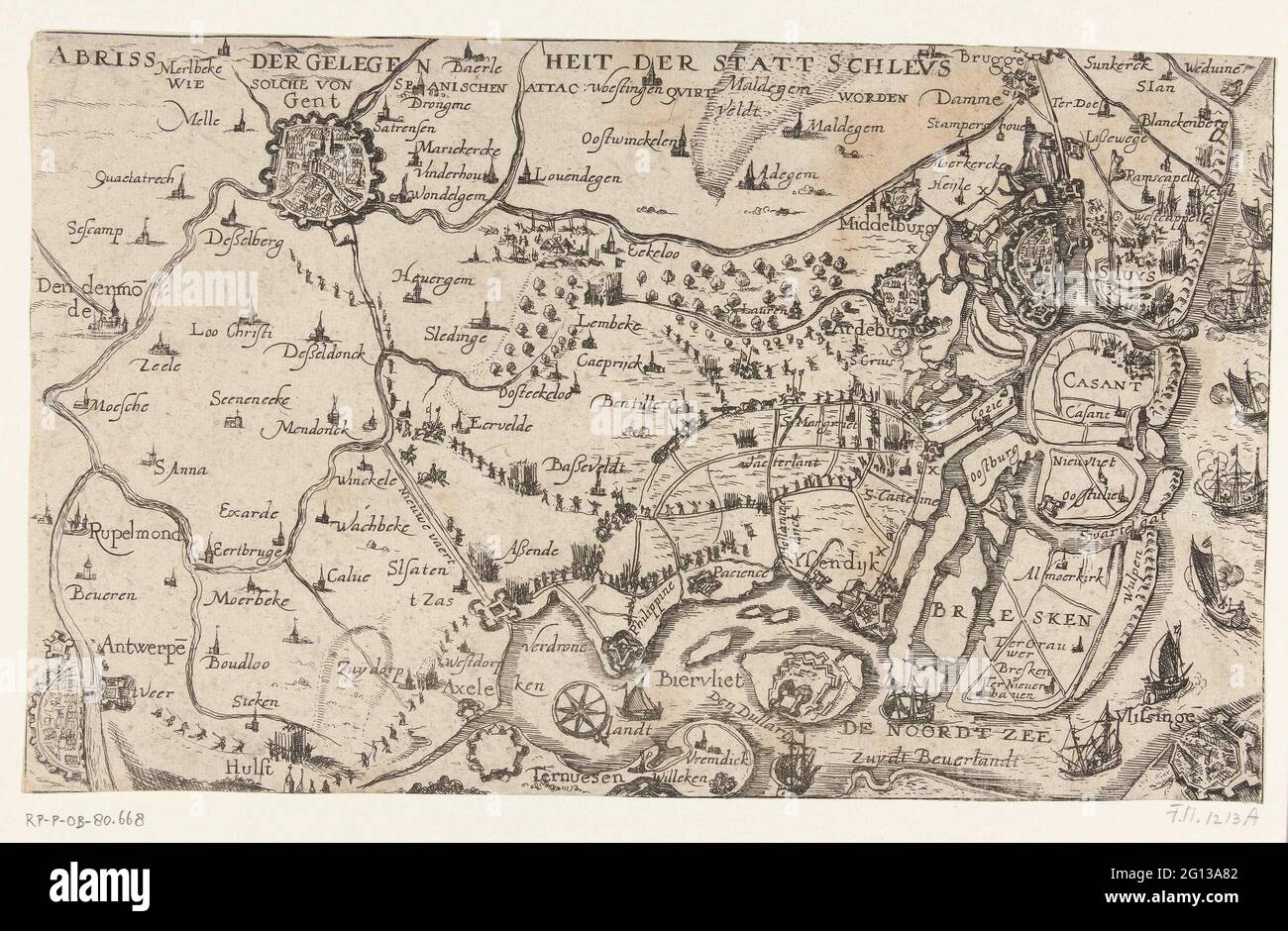 Siege from Sluis by the State Army among Maurits, 1604; Abriss of the ...
