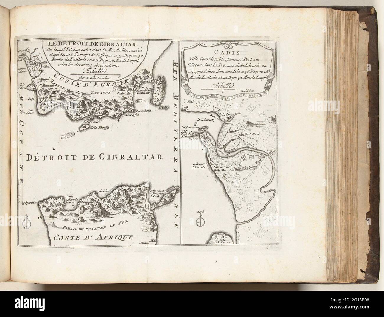 Maps of the Strait of Gibraltar and Cadiz, ca. 1693-1696; Le Detroit de ...