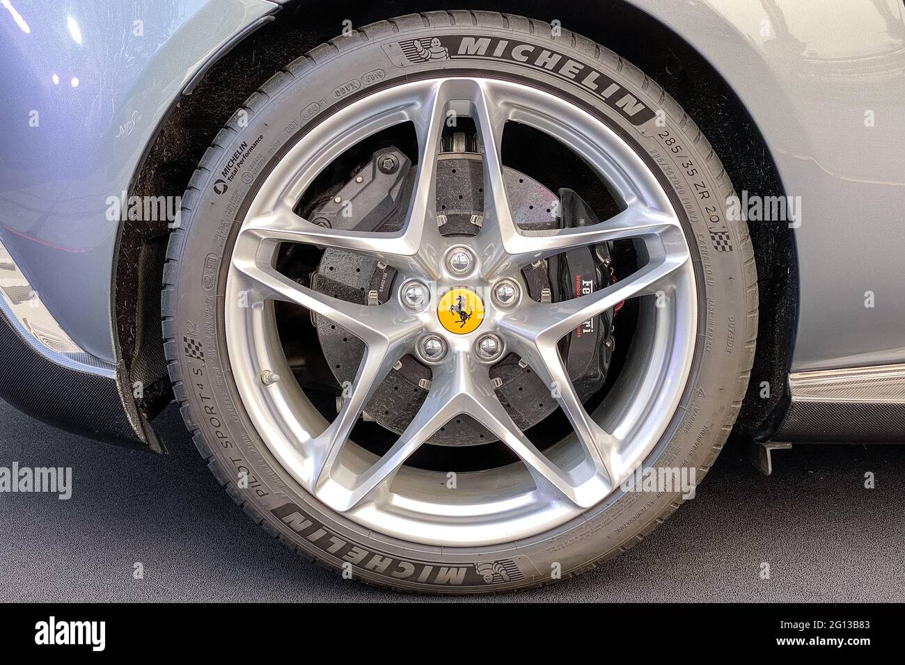 Hong Kong, China Jan 27, 2021 : Ferrari Roma Wheel Jan 27 2021 in Hong ...